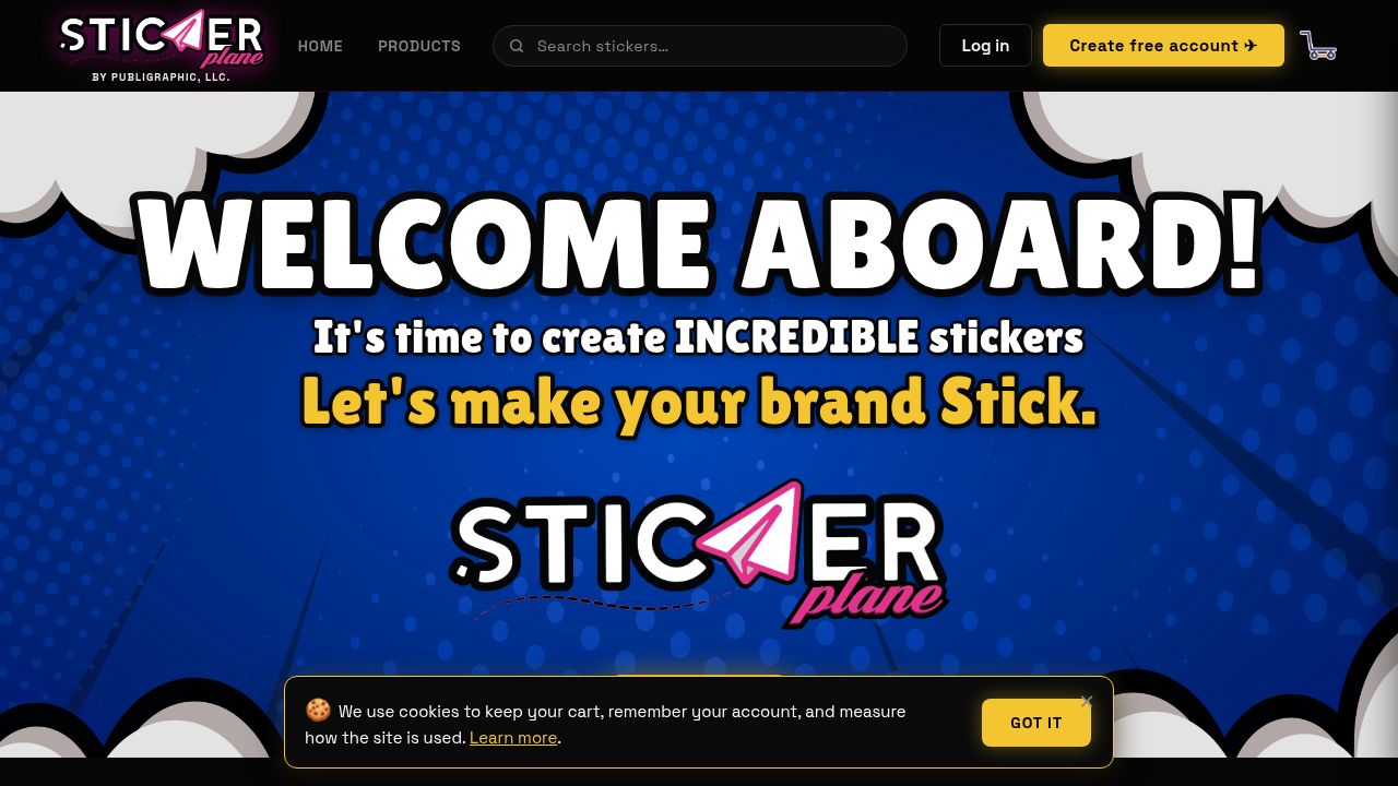 Sticker Plane — Premium Custom Stickers, Die-Cut, Holographic, Glitter ...
